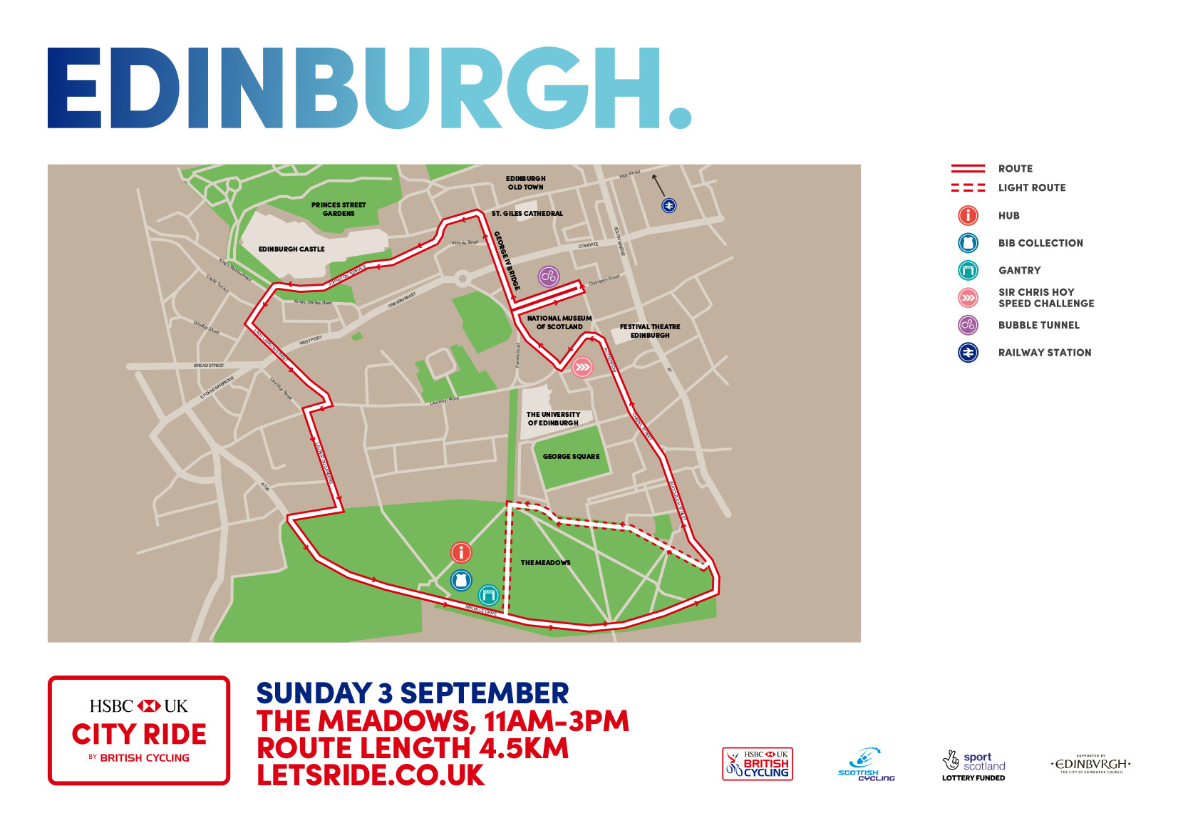 Route announcement confirmed for HSBC City Ride in Edinburgh ...